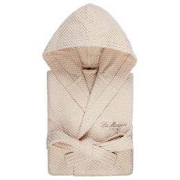 Bademantel Grain DE Riz, Beige, Textil, Abstraktes, 42x5x35 cm, Textiles Vertrauen - Oeko-Tex&reg;, hochwertige Qualit&auml;t, Badtextilien, Badem&auml;ntel, Badem&auml;ntel Damen