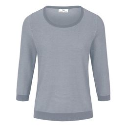 Peter Hahn - Rundhals-Pullover aus 100% SUPIMA -Baumwolle, blau, Gr. 40 / M - Baumwolle
