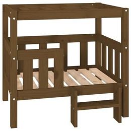 vidaXL erh&ouml;htes Hundebett aus Kiefernholz braun 63,5 cm, 70 cm, 63,5 cm