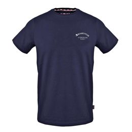 Aquascutum - "London" T-Shirt f&uuml;r Herren, Regul&auml;r (Marine)