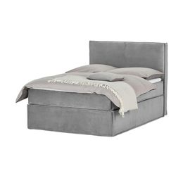 Boxi Boxspringbett 140 x 200 cm Boxi grau Ma&szlig;e (cm): B: 140 H: 125 &raquo; M&ouml;bel Kraft
