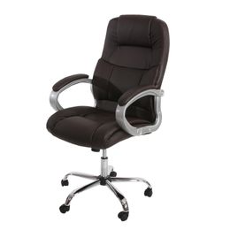 MCW Profi-B&uuml;rostuhl Chicago XXL Chefsessel Drehstuhl US-Version, 150kg belastbar, Kunstleder braun