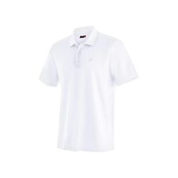 Maier Sports Funktionspoloshirt "Ulrich" in Wei&szlig; - 49% | Gr&ouml;&szlig;e S | Herren-sportshirts