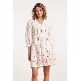 Smashed Lemon Kleid in Wei&szlig;/ Rosa - 62% | Gr&ouml;&szlig;e XXL | Damen-kleider