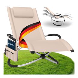 Relax-Schaukelliege inkl. Seitentasche Creme Ohne Auflage
