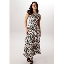 Aniston Kleid in Sand/ Schwarz - 65% | Gr&ouml;&szlig;e 40 | Damen-kleider