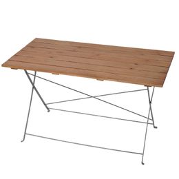 MCW Biergartentisch Garmisch, Klapptisch Gartentisch, lackiert 120x60x70cm ~ natur