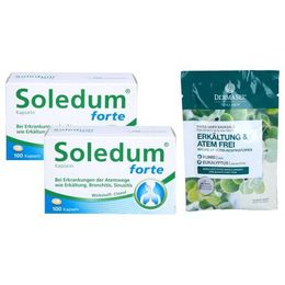 MCM KLOSTERFRAU Vertr. GmbH Soledum Kapseln forte 200 mg 2x + Dermasel Totes Meer Badesalz Erk&auml;ltung & Atemfrei 1 St