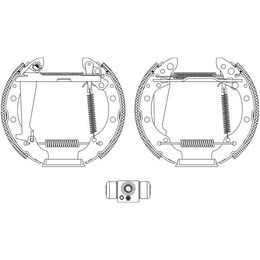TEXTAR Bremsbackensatz Shoe Kit Pro 84044703 f&uuml;r Audi VW SEAT Skoda