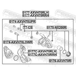 FEBEST Bremssattel 0177axvh70rlh Hinterachse links f&uuml;r TOYOTA