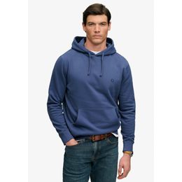 Superdry Herren Kapuzensweatshirt "ESSENTIAL SDCO LOGO HOOD"hampton blau, Gr. XXXL, bedruckt, angeraute Sweatware, Obermaterial: 60% Baumwolle, 40%