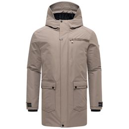 STONE HARBOUR Herren Wintermantel "Netaan XX"stone braun, Gr. XL, Obermaterial: 100% Polyester. Innenfutter: 100% Polyester. Wattierung: 100%