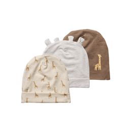 name it Jungen Langarmbody "NBNBERRO R LS BODY SET WITH HAT", Gr. 62antique wei&szlig;, Jersey, Obermaterial: 95% Baumwolle, 5% Elasthan, bedruckt, Bodys,