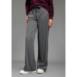 Kangaroos Damen Wirkhosegraumeliert, Gr. 46, Interlock, Obermaterial: 85% Polyester, 13% Viskose, 2% Elasthan, Hosen, weite Passform, mit geradem