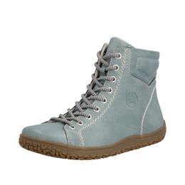 Rieker Damen Schn&uuml;rboots, Gr. 37gr&uuml;n, Lederimitat, Schuhe, Herbstboots, Stiefelette mit modischen Konstrastn&auml;hten