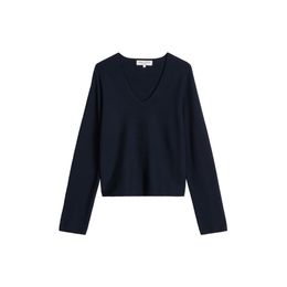 Marc O'Polo MARC O'POLO Damen Strickpullover "aus reiner Bio-Baumwolle"martime blau, Gr. S, unifarben, Obermaterial: 100% Baumwolle, Pullover