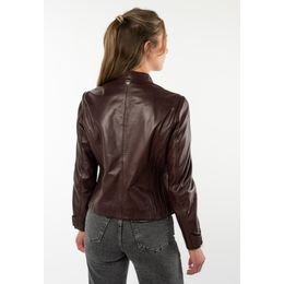 Mauritius Damen Lederjacke "MWLuciana", braun, Gr. 4XL, unifarben, Obermaterial: 100% Schafsleder. Futter: 100% Polyester. &Auml;rmelfutter: 100%