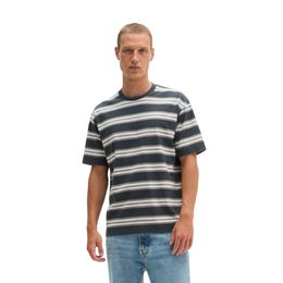 Marc O'Polo MARC O'POLO Herren T-Shirt "aus garngef&auml;rbter Bio-Baumwolle"dunkelgrau, Basic, Gr. XL, gestreift, Obermaterial: 100% Baumwolle, Shirts
