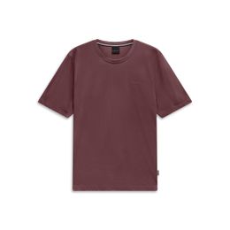 Bugatti Herren T-Shirt "Modern Fit"770, brombeere, Gr. L, unifarben, 100% Baumwolle, Shirts, Modern Fit Baumwolle Brustprint