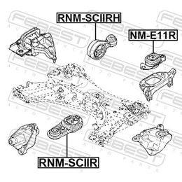 FEBEST Lagerung, Motor rnmsciir hinten f&uuml;r NISSAN RENAULT
