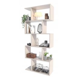 Matkam M&ouml;bel B&uuml;cheregal, Kaschmir, Holzwerkstoff, 76.4x176x28 cm, Wohnzimmer, Regale, B&uuml;cherregale