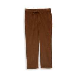 Tom Tailor Denim Herren TTRELAXED Chino Hose aus Cord, braun, Uni, Gr. M