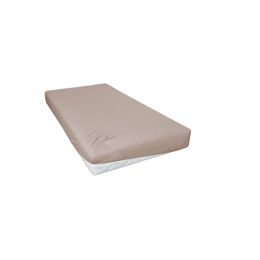 Hahn Haustextilien Spannbetttuch Jersey Kiesel 90-100x200 cm