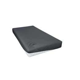 Hahn Haustextilien Spannbetttuch Jersey Anthrazit 90-100x200 cm