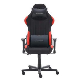 DXRacer Gamingstuhl, Rot, Schwarz, Kunststoff, Drehkreuz, 70x128x70 cm, fleckschutzimpr&auml;gniert, Wippmechanik mit H&auml;rtegradeinstellung, Sitzfl&auml;che 360&deg; drehbar, inklusive Armlehnen, Nackenkissen abnehmbar, Lendenkissen ergonomische R&uuml;ckenlehne, Kinder- & Jugendzimmer, Jugendm&ouml;bel, Gamingst&uuml;hle