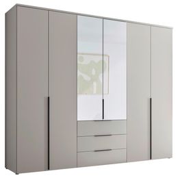 Chameo Dreht&uuml;renschrank, Kaschmir, Glas, Holzwerkstoff, 5 F&auml;cher, 3 Schublade(n) Schubladen, 270x225x53 cm, Kinder- & Jugendzimmer, Jugendm&ouml;bel, Jugendkleiderschr&auml;nke