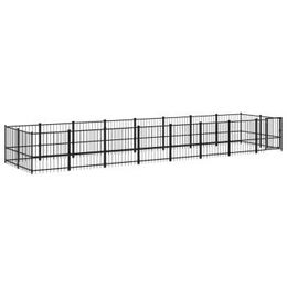 vidaXL Outdoor Hundezwinger Stahl 7,76 m, 1,935 m, 1 m