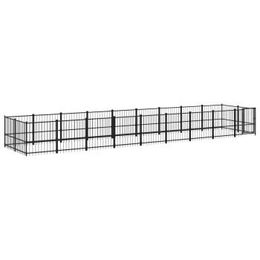 vidaXL Outdoor Hundezwinger Stahl 8,73 m, 1,935 m, 1 m