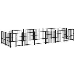 vidaXL Outdoor Hundezwinger Stahl 5,82 m, 1,935 m, 1 m