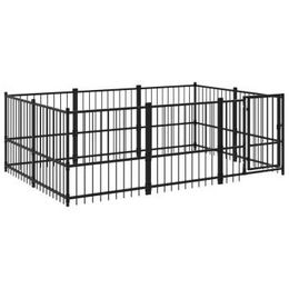 vidaXL Outdoor Hundezwinger Stahl 2,91 m, 1,935 m, 1 m