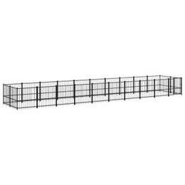 vidaXL Outdoor Hundezwinger Stahl 9,7 m, 1,935 m, 1 m