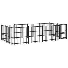 vidaXL Outdoor Hundezwinger Stahl 3,88 m, 1,935 m, 1 m