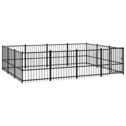 vidaXL Outdoor Hundezwinger Stahl 3,88 m, 2,91 m, 1 m