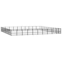 vidaXL Outdoor Hundezwinger Stahl 9,7 m, 9,7 m, 1 m