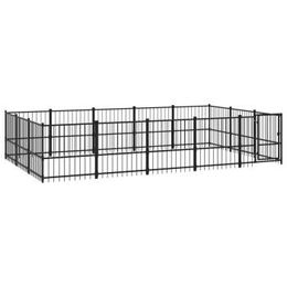 vidaXL Outdoor Hundezwinger Stahl 4,85 m, 2,91 m, 1 m