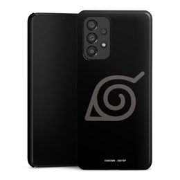 DeinDesign Galaxy A33 5G Handy Premium Case Smartphone Handyh&uuml;lle Schutzh&uuml;lle gl&auml;nzend Konoha Naruto Shippuden Logo Premium Case