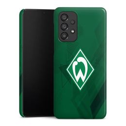DeinDesign Galaxy A33 5G Handy Premium Case Smartphone Handyh&uuml;lle Schutzh&uuml;lle gl&auml;nzend Sv Werder Bremen Coat Of Arms Official Licensed Product Premium Case