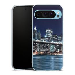 DeinDesign Google Pixel 9 Pro XL Handy Silikon H&uuml;lle Case transparent Handyh&uuml;lle Usa Brooklyn Bridge New York Silikon Case
