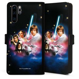 DeinDesign Huawei P30 Pro Handy Klapph&uuml;lle Handyh&uuml;lle aus Kunst Leder schwarz Flip Case Star Wars Lightsaber Merchandise Sideflip mit langer Lasche