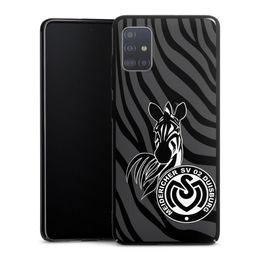 DeinDesign Galaxy A51 Handy Hard Case Schutzh&uuml;lle schwarz Smartphone Backcover Zebra Msv Duisburg Muster Hard Case