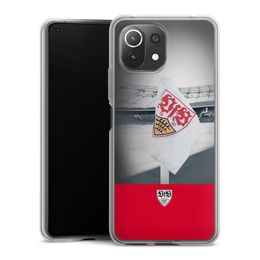 DeinDesign Xiaomi Mi 11 Lite 5G NE Handy Silikon H&uuml;lle Case transparent Handyh&uuml;lle Official Licensed Product Bundesliga Vfb Stuttgart Silikon Case