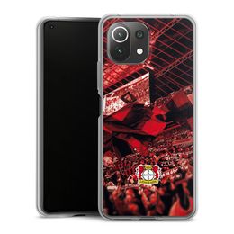 DeinDesign Xiaomi Mi 11 Lite 5G NE Handy Silikon H&uuml;lle Case transparent Handyh&uuml;lle Merchandise Bayer 04 Leverkusen Official Licensed Product Silikon Case
