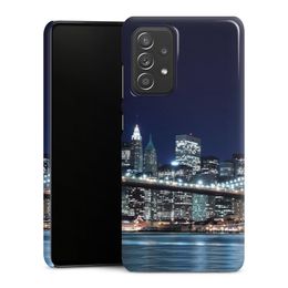 DeinDesign Galaxy A52s 5G Handy Premium Case Smartphone Handyh&uuml;lle Schutzh&uuml;lle gl&auml;nzend New York Usa Brooklyn Bridge Premium Case