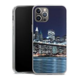 DeinDesign iPhone 12 Pro Max Handy Silikon H&uuml;lle Case transparent Handyh&uuml;lle Usa Brooklyn Bridge New York Silikon Case
