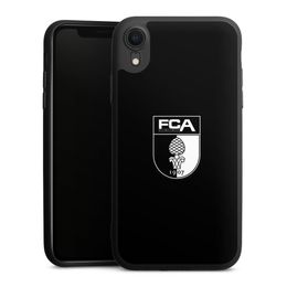 DeinDesign iPhone Xr Handy Premium Silikon H&uuml;lle Handyh&uuml;lle schwarz Case Logo Official Licensed Product Fc Augsburg Silikon Premium Case