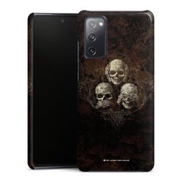 DeinDesign Galaxy S20 FE Handy Premium Case Smartphone Handyh&uuml;lle Schutzh&uuml;lle gl&auml;nzend Gothic Art Skulls Premium Case
